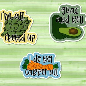 Food Pun Stickers | Laminated Stickers | Funny Food Decals | Dad Joke ...