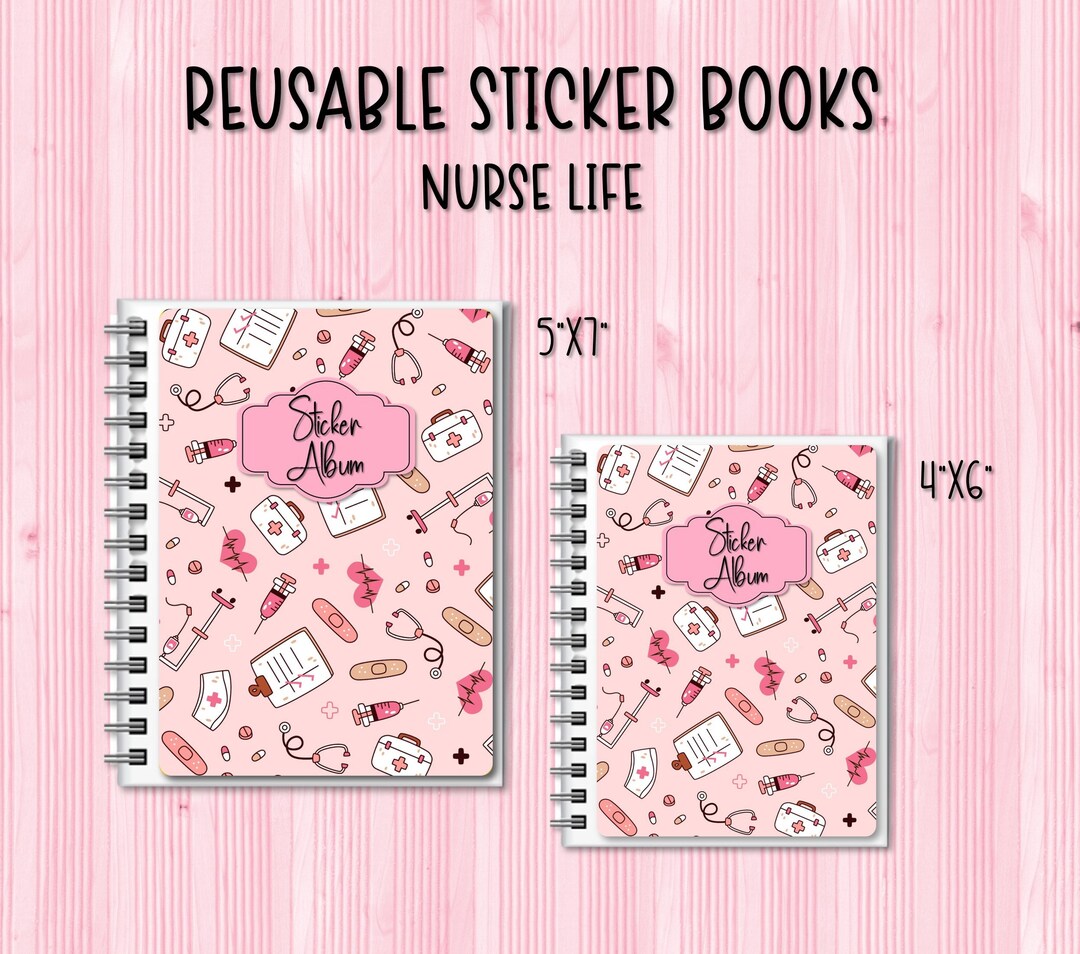 Nurse Life Reusable Sticker Book | Sticker Album | Nurse Sticker Album ...