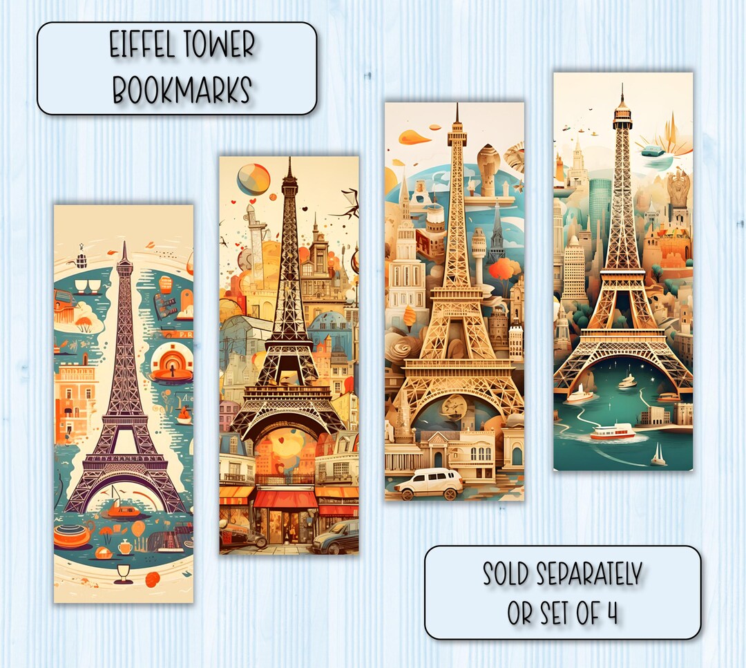 Eiffel Tower Bookmarks | Handmade Bookmark | Gift for Book Lover | Book ...