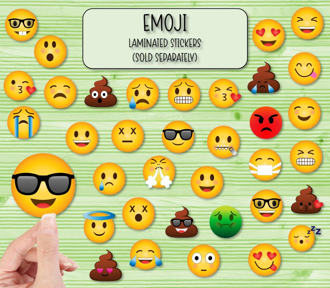 Emoji Stickers | Laminated Stickers | Silly Decals | Emotion Decals ...