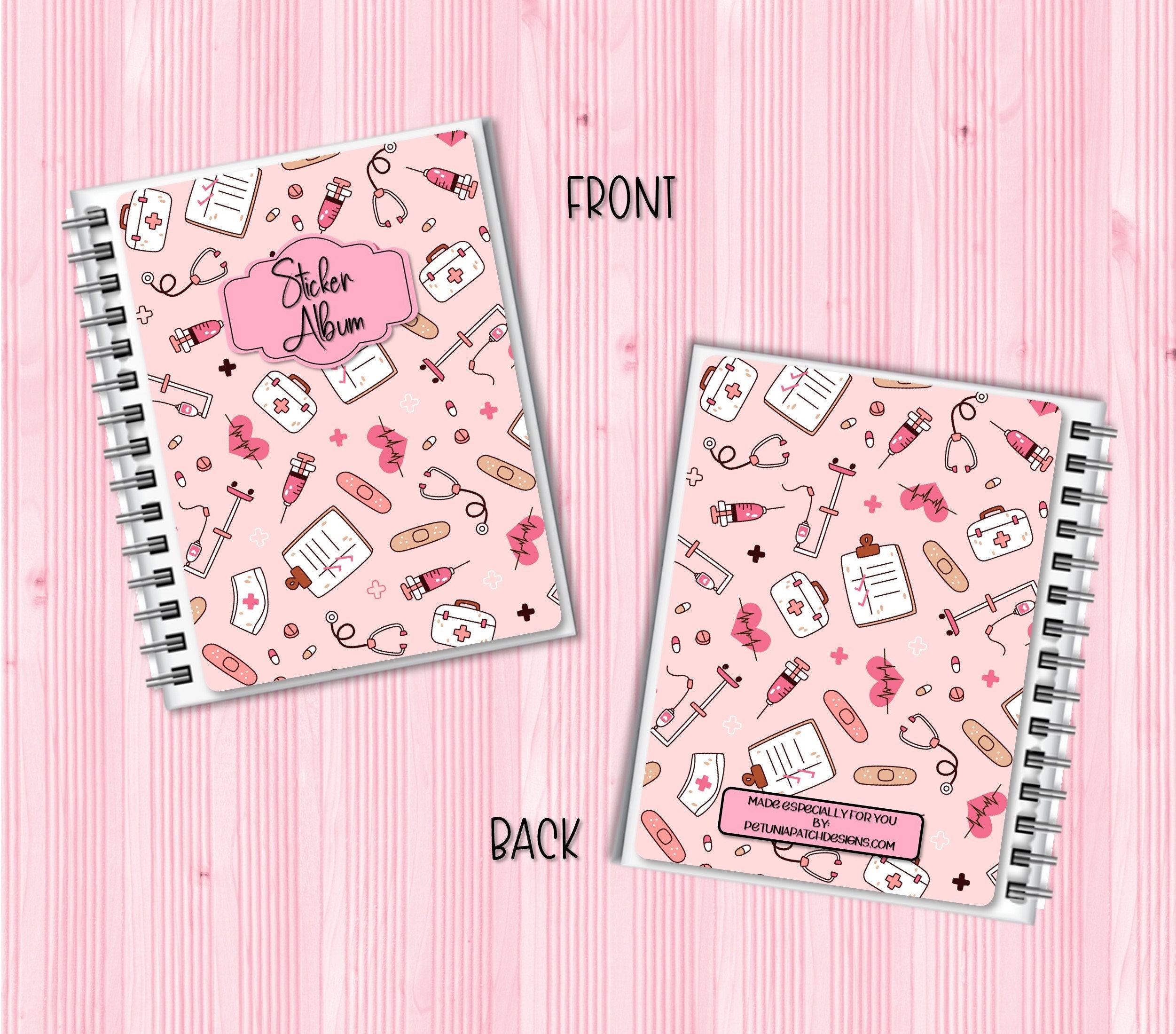 Nurse Life Reusable Sticker Book Sticker Album Nurse Sticker Album ...