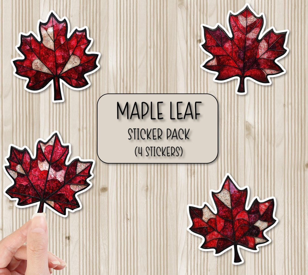 Maple Leaf Sticker Pack | Leaf Decals | Scrapbooking Stickers | Laptop ...