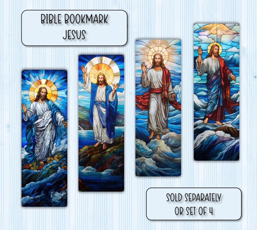 Bible Bookmarks - Jesus | Bookmark Set or Single | Laminated Bookmark ...