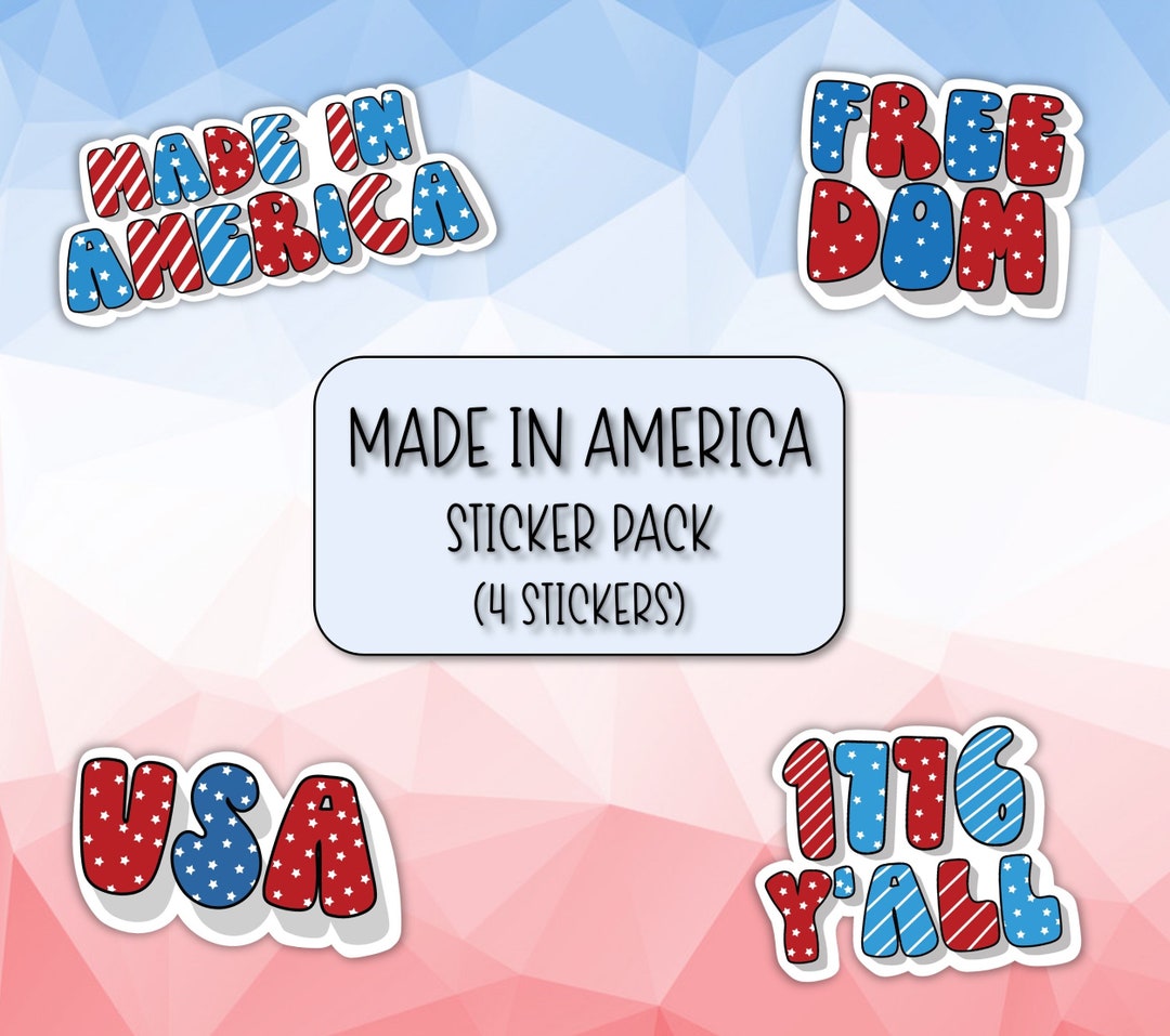 Made in America Sticker Pack | Patriotic Stickers | Scrapbooking ...