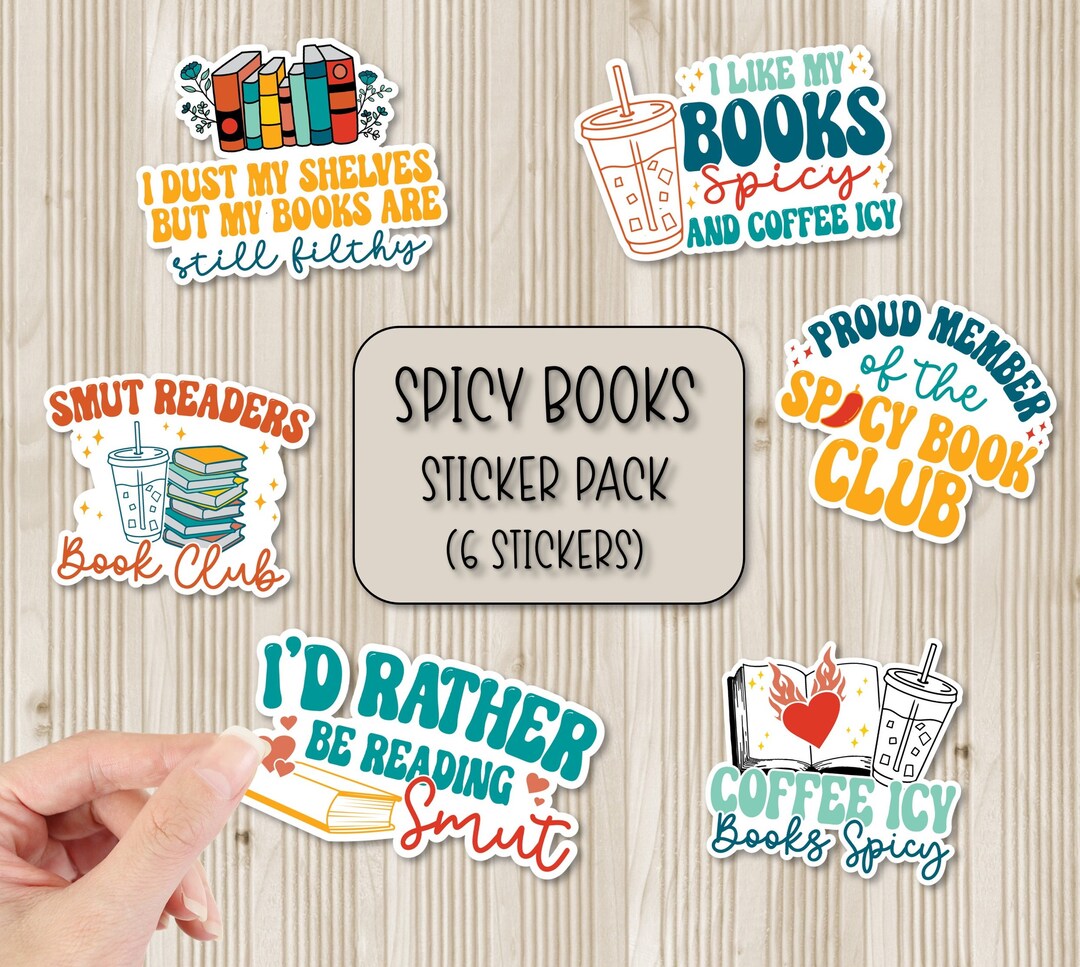 Spicy Book Sticker Pack | Laminated Stickers | Book Lover Stickers ...
