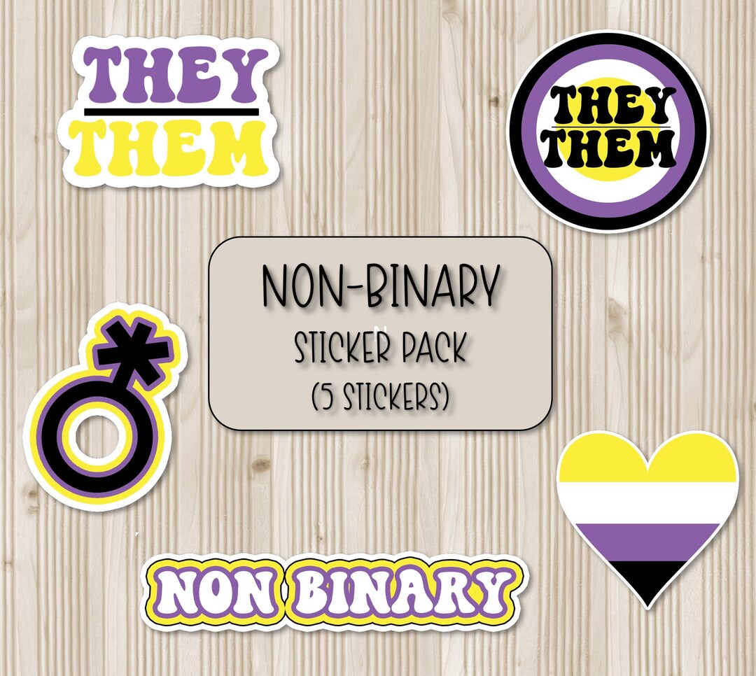 Non-binary Sticker Pack | LGTBQIA+ Decals | Scrapbooking Stickers ...