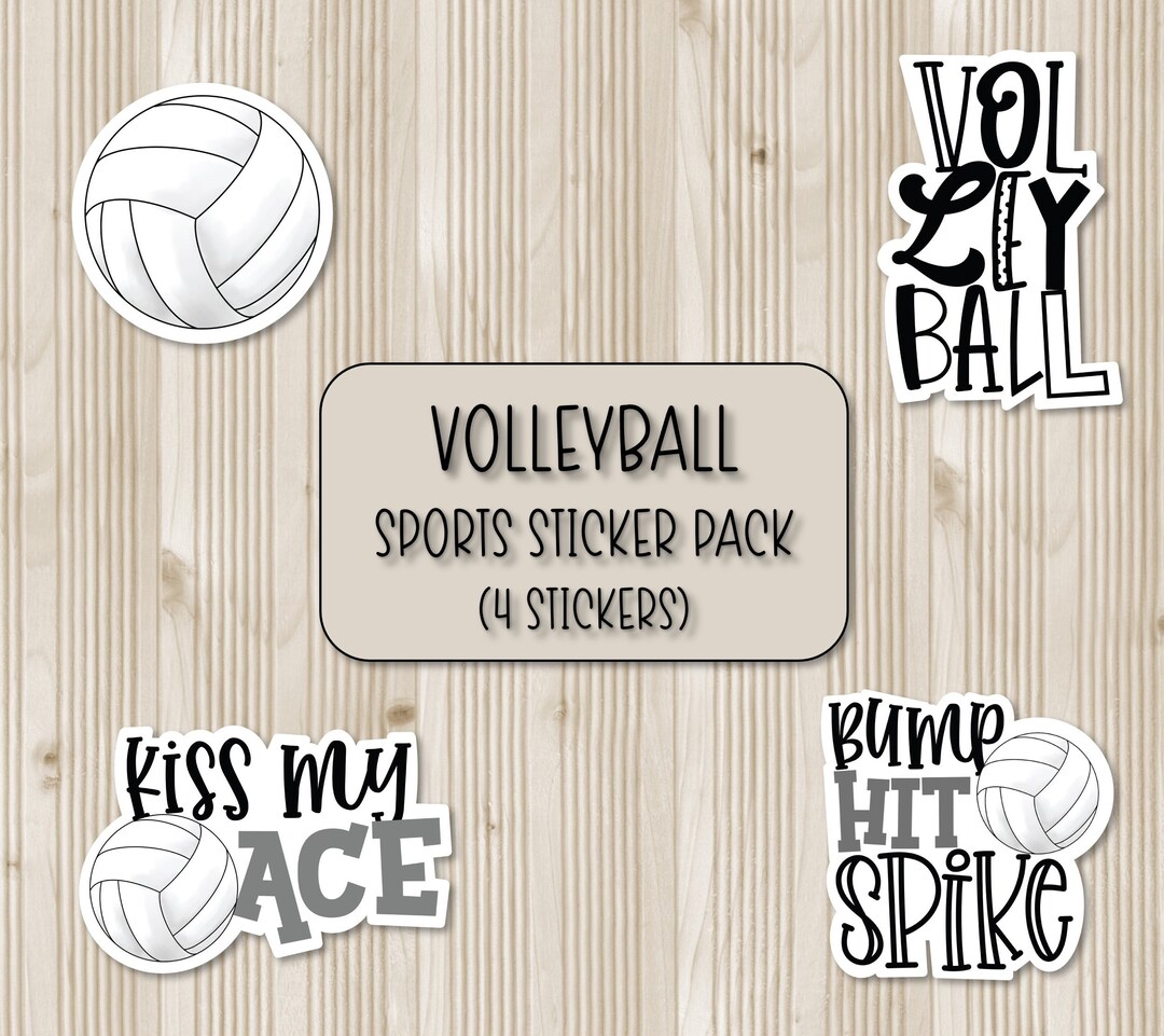 Volleyball Sticker Pack | Sports Stickers | Scrapbooking Stickers ...