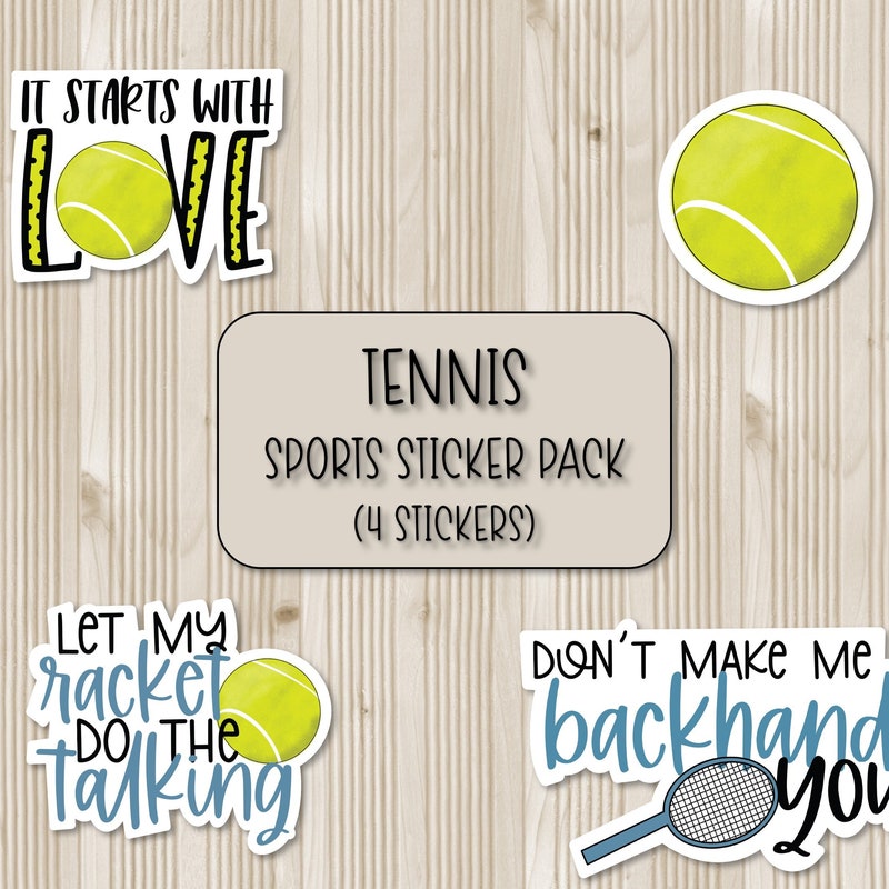 Tennis Stickers - Etsy