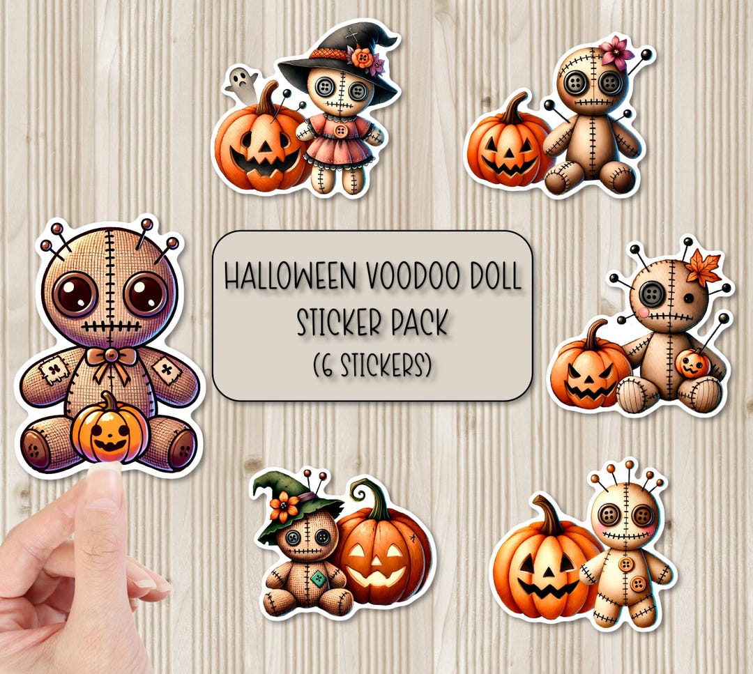 Halloween Voodoo Sticker Pack | Laminated Stickers | Halloween Decals ...