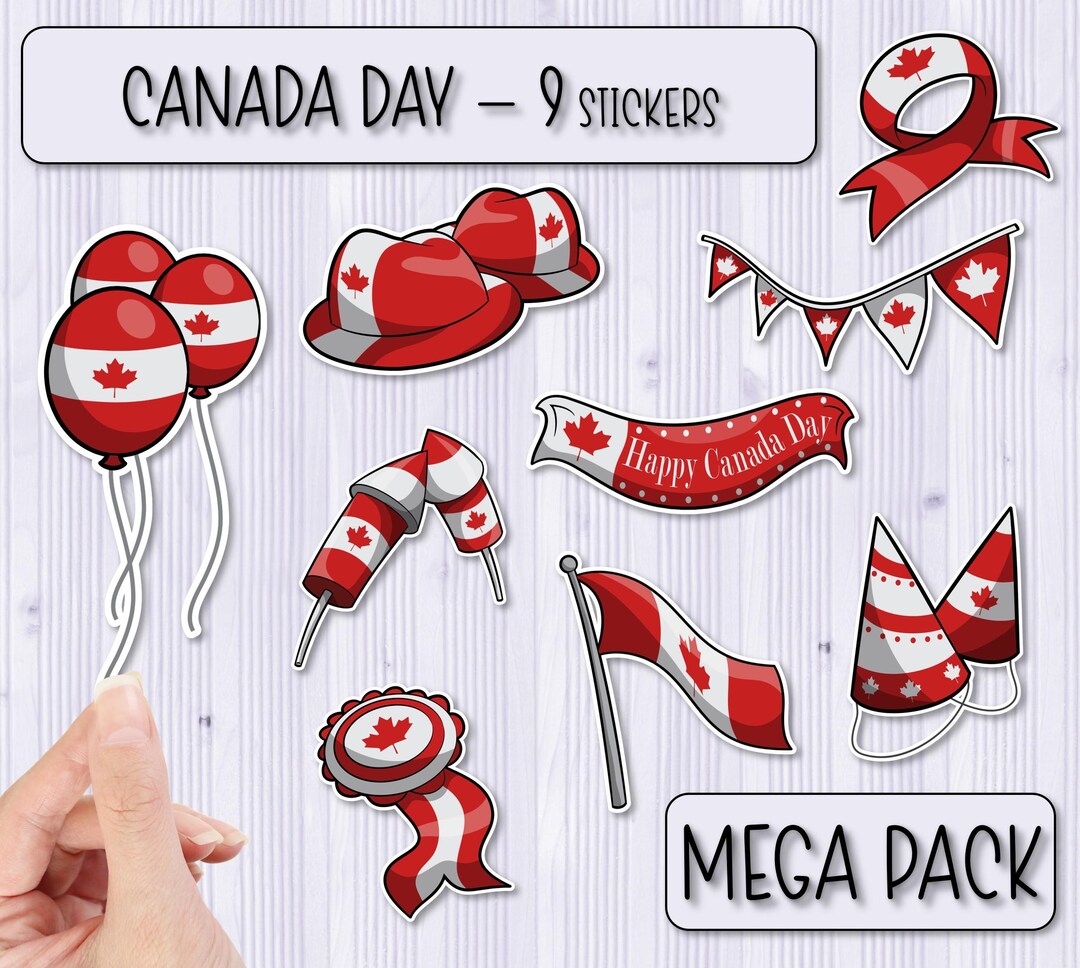 Canada Day MEGA Sticker Pack | Decals | Scrapbooking Stickers | Laptop ...