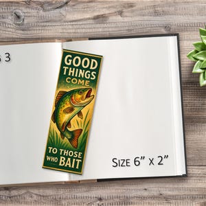 Fishing Bookmarks | Handmade Bookmark | Gift for Book Lover | Book ...