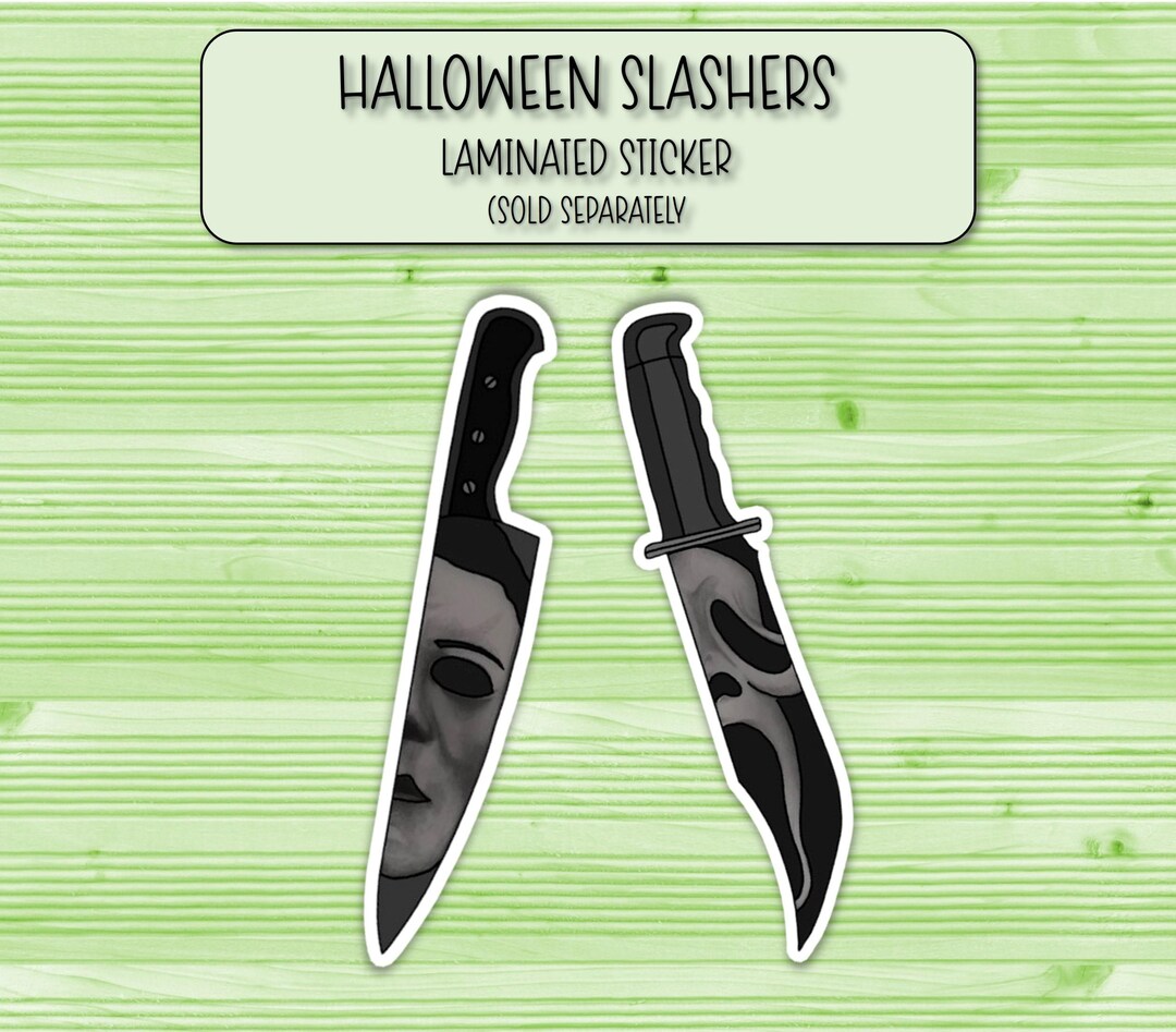 Halloween Slasher Stickers | Laminated Stickers | Halloween Stickers ...