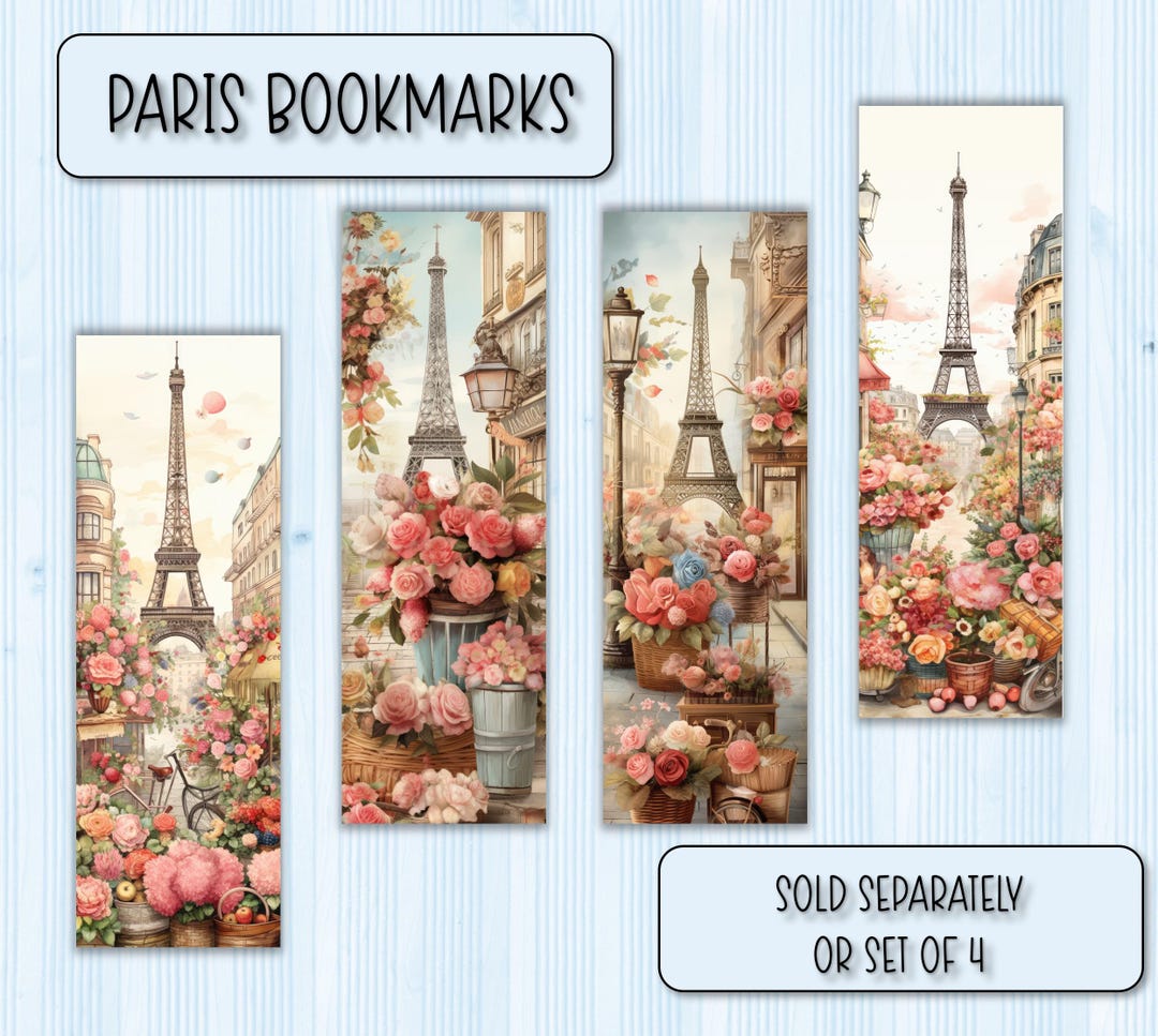 Paris Bookmark | Handmade Bookmark | Gift for Book Lover | Book Merch ...