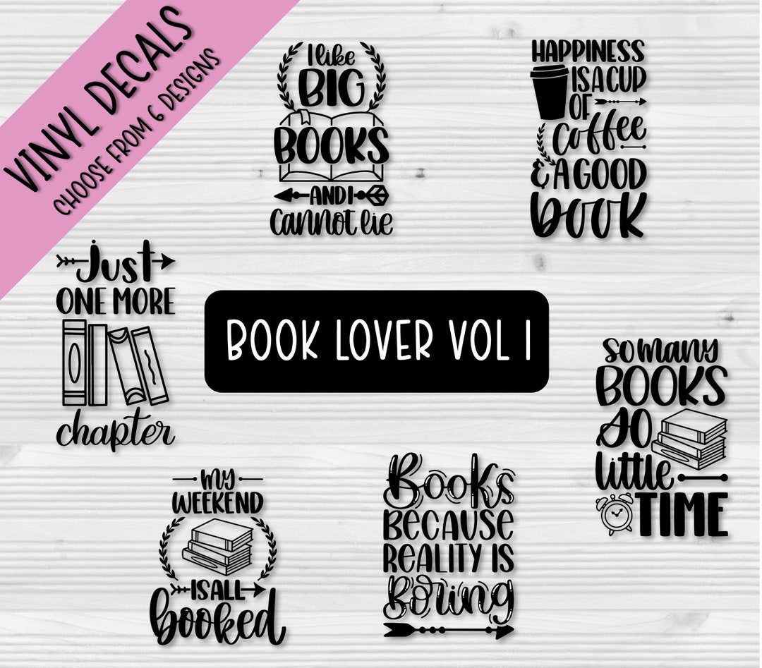 Books Lover Vol. 1 Vinyl Decals | Book Decals | Reading Decals ...