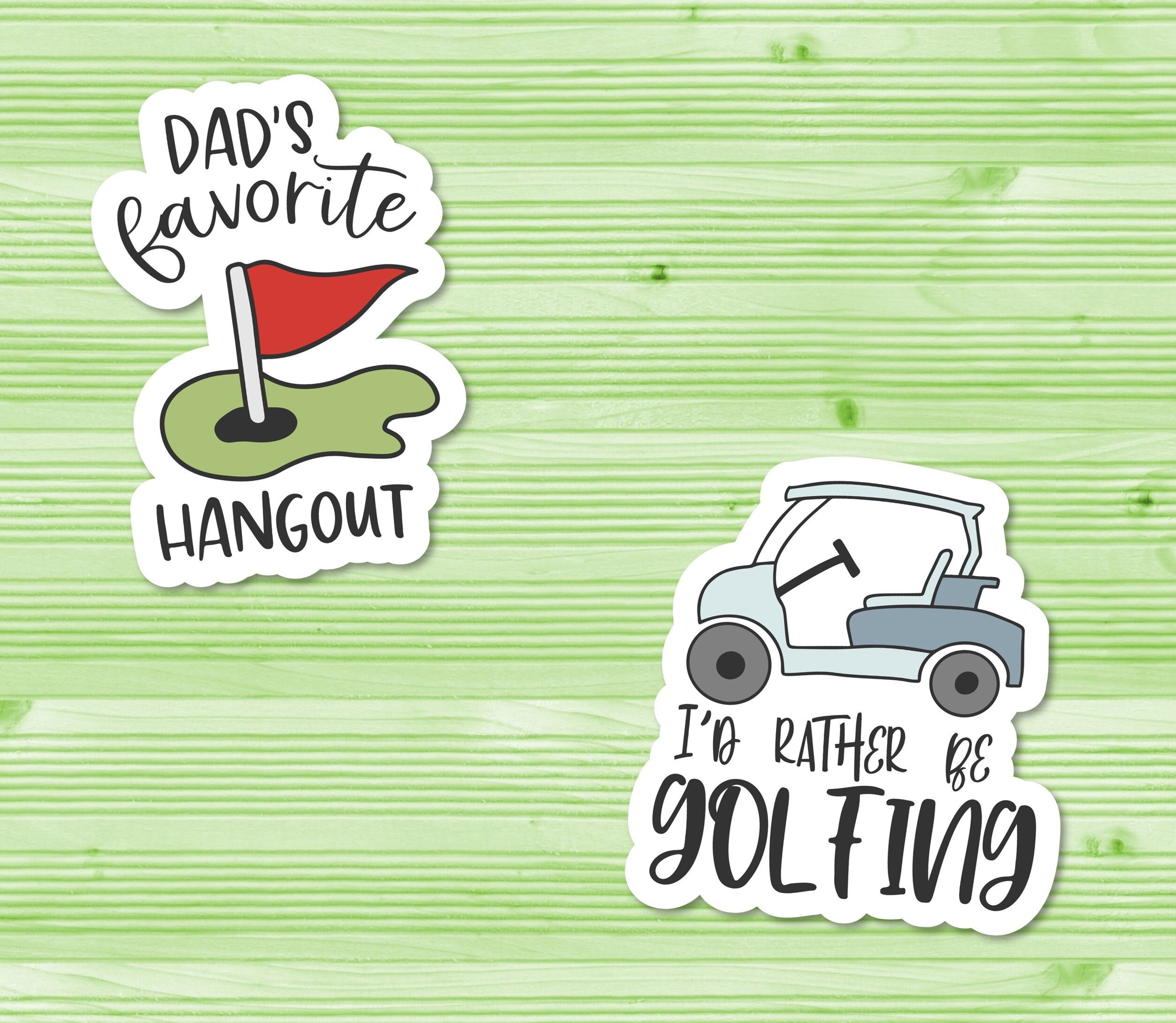 Golf Themed Stickers Laminated Stickers Golfer Stickers Laptop Stickers ...