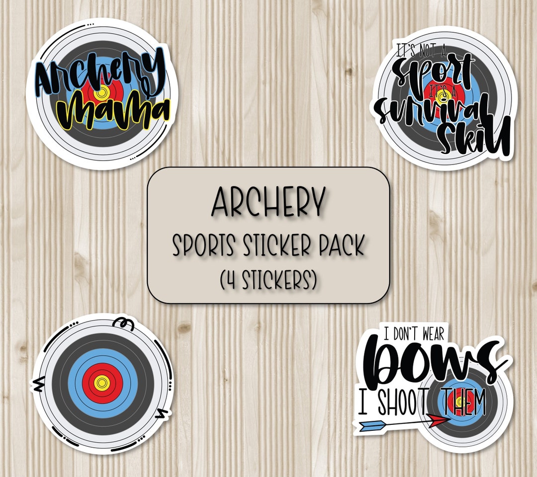 Archery Themed Sticker Pack | Sports Stickers | Scrapbooking Stickers ...