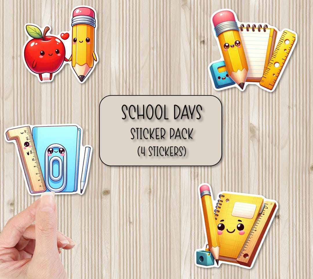 School Days Sticker Pack | School Decals | Scrapbooking Stickers ...