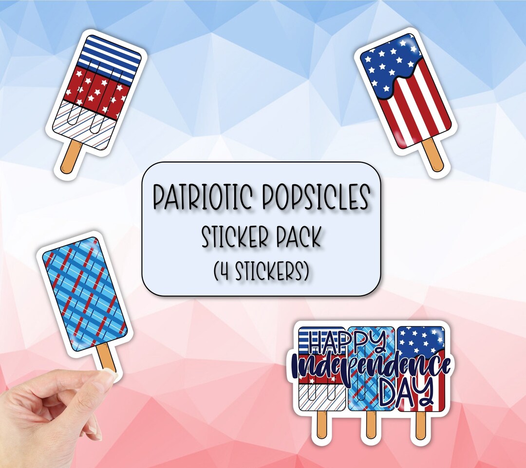 Patriotic Popsicles Sticker Pack | Patriotic Stickers | Scrapbooking ...