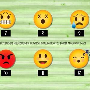 Emoji Stickers | Laminated Stickers | Silly Decals | Emotion Decals ...