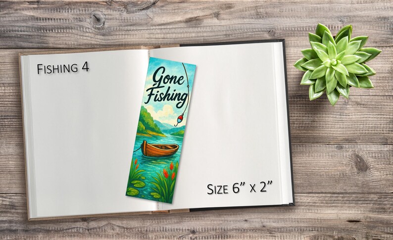 Fishing Bookmarks | Handmade Bookmark | Gift for Book Lover | Book ...