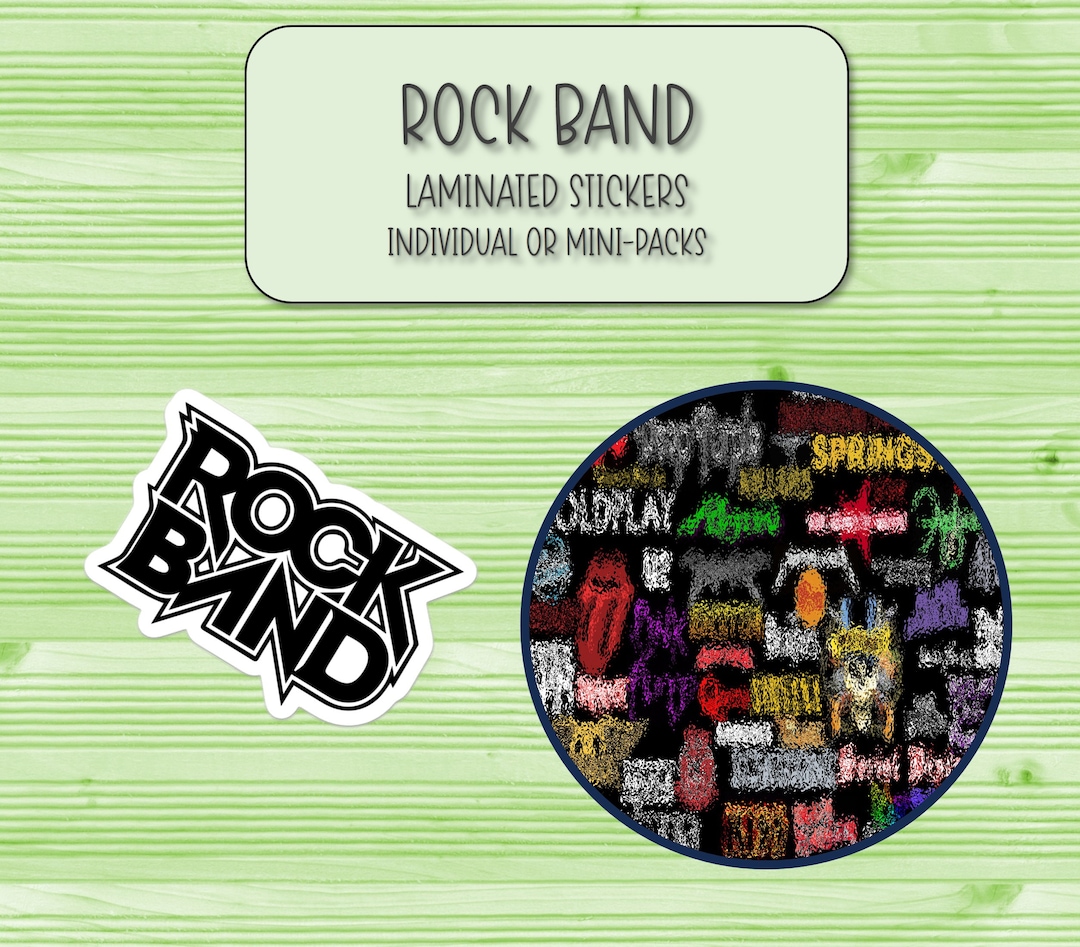 Rock Band Stickers | Laminated Stickers | Rock N Roll Stickers | Music ...