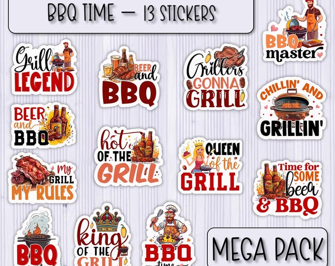 32 Cute Bbq/barbeque/summer/grill Planner Stickers - Etsy