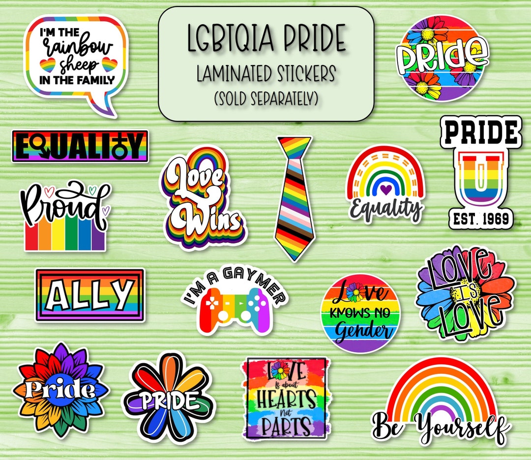 LGBTQIA Stickers | Laminated Stickers | Pride Decals | Ally Decals ...