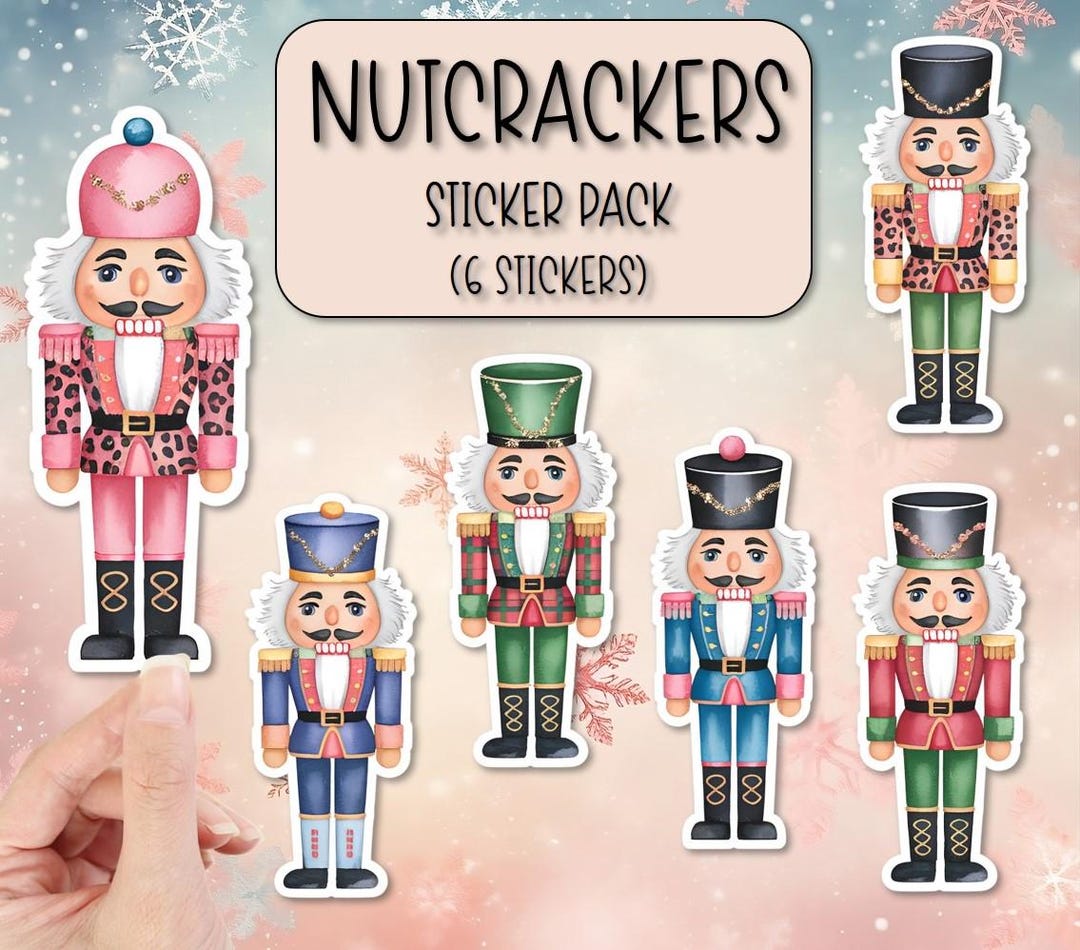 Nutcrackers Sticker Pack Christmas Stickers Scrapbooking Stickers ...