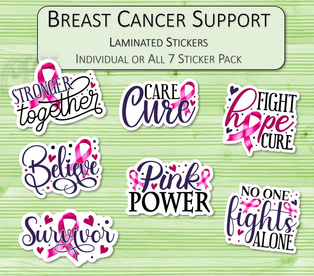 Breast Cancer Support Stickers | Laminated Stickers | Weatherproof ...