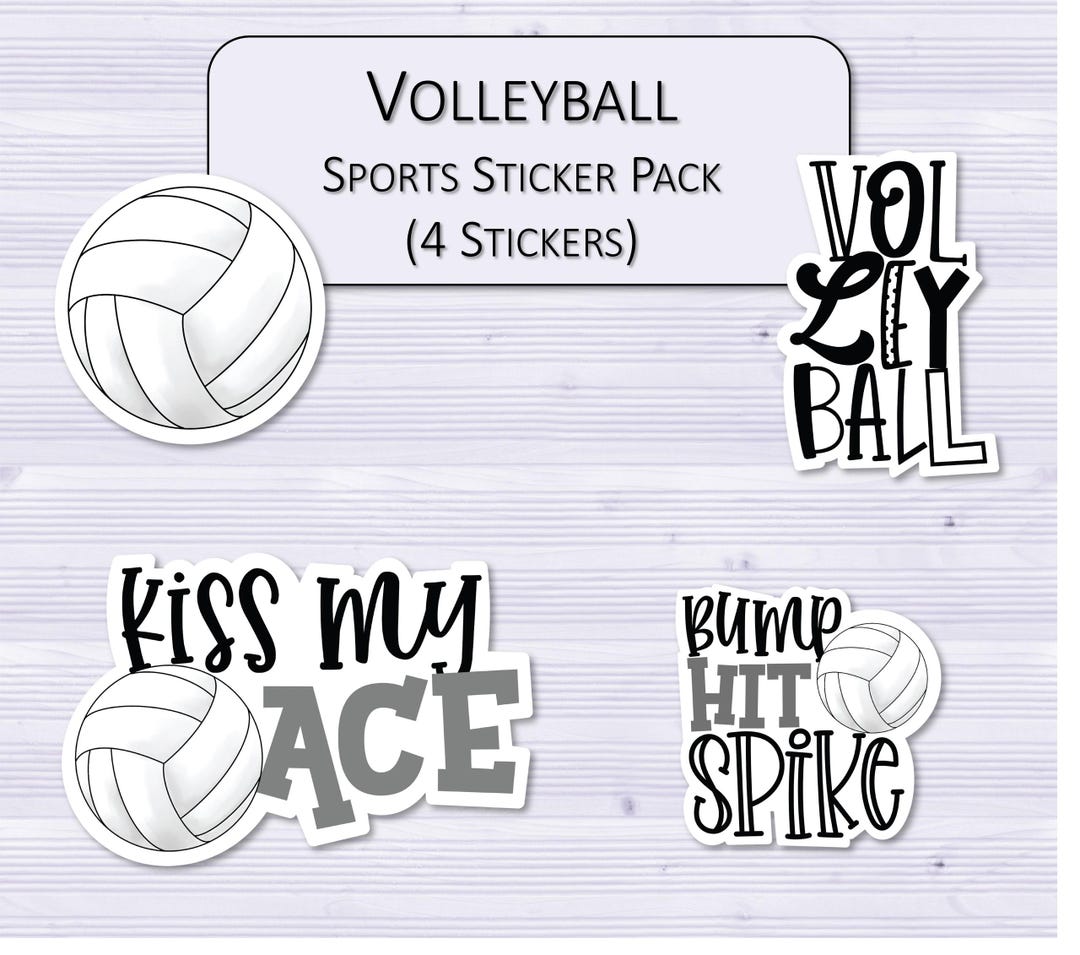 Volleyball Sticker Pack | Sports Stickers | Scrapbooking Stickers ...