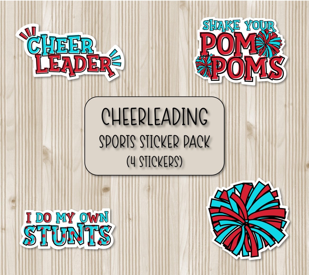 Cheerleading Sticker Pack | Sports Stickers | Scrapbooking Stickers ...