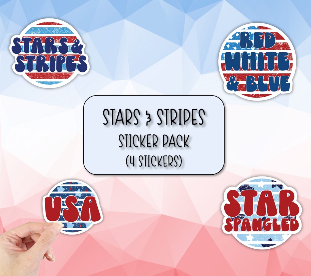 Stars & Stripes Sticker Pack | Patriotic Stickers | Scrapbooking ...