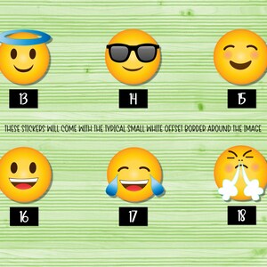 Emoji Stickers | Laminated Stickers | Silly Decals | Emotion Decals ...