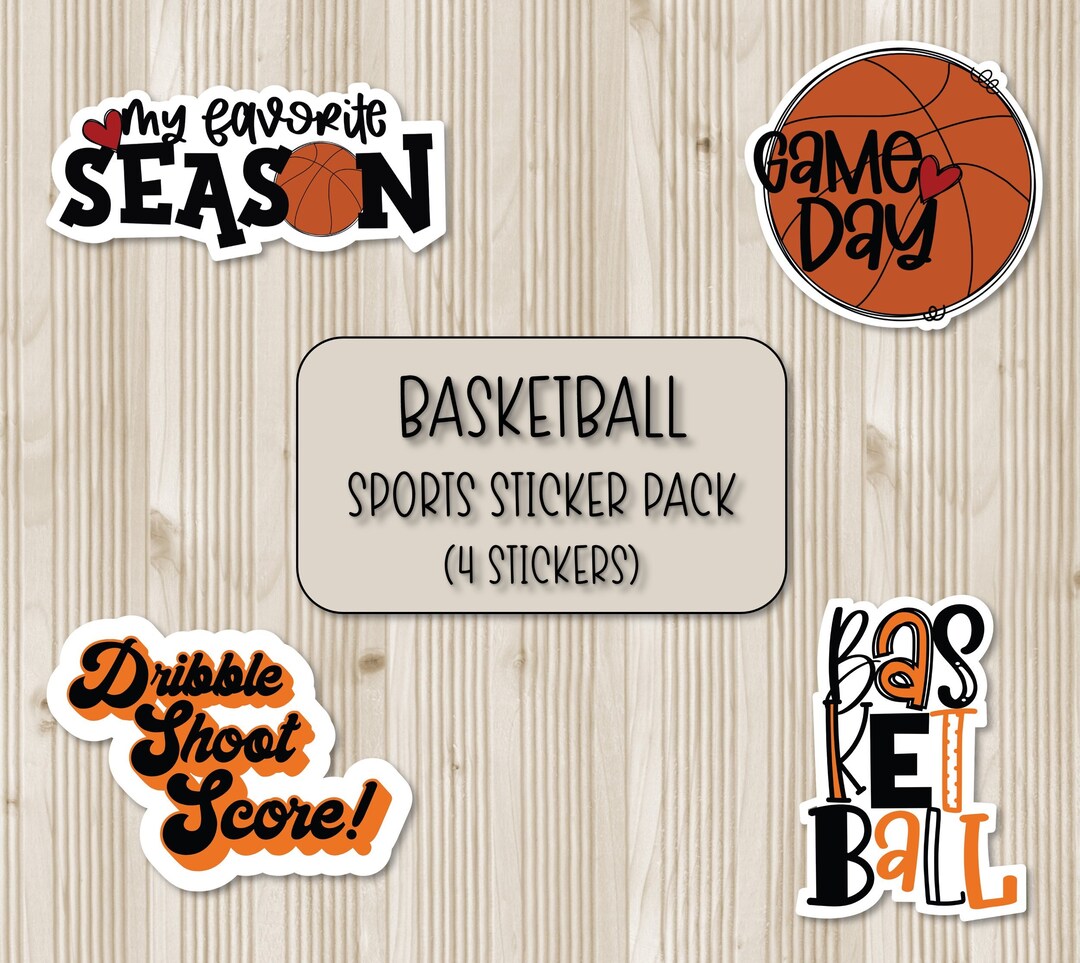 Basketball Sticker Pack | Sports Stickers | Scrapbooking Stickers ...