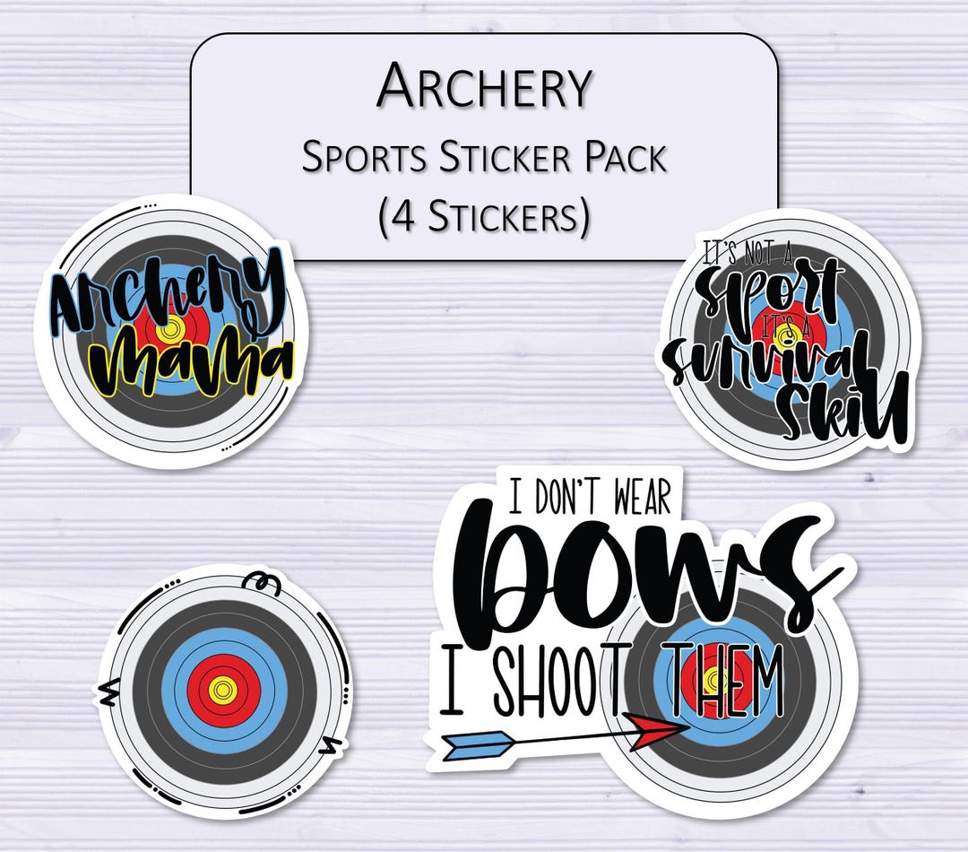 Archery Themed Sticker Pack | Sports Stickers | Scrapbooking Stickers ...