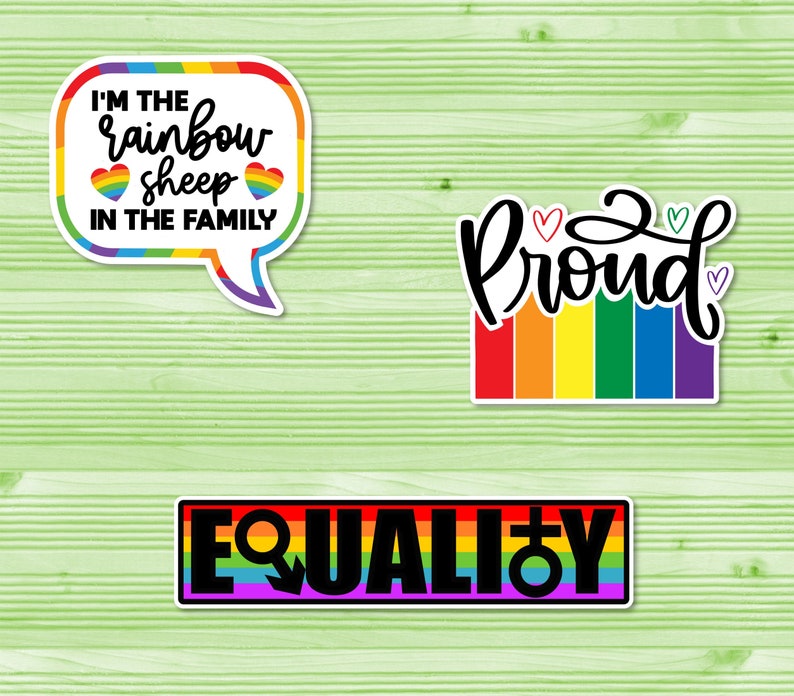LGBTQIA Stickers Laminated Stickers Pride Decals Ally Decals Laptop ...