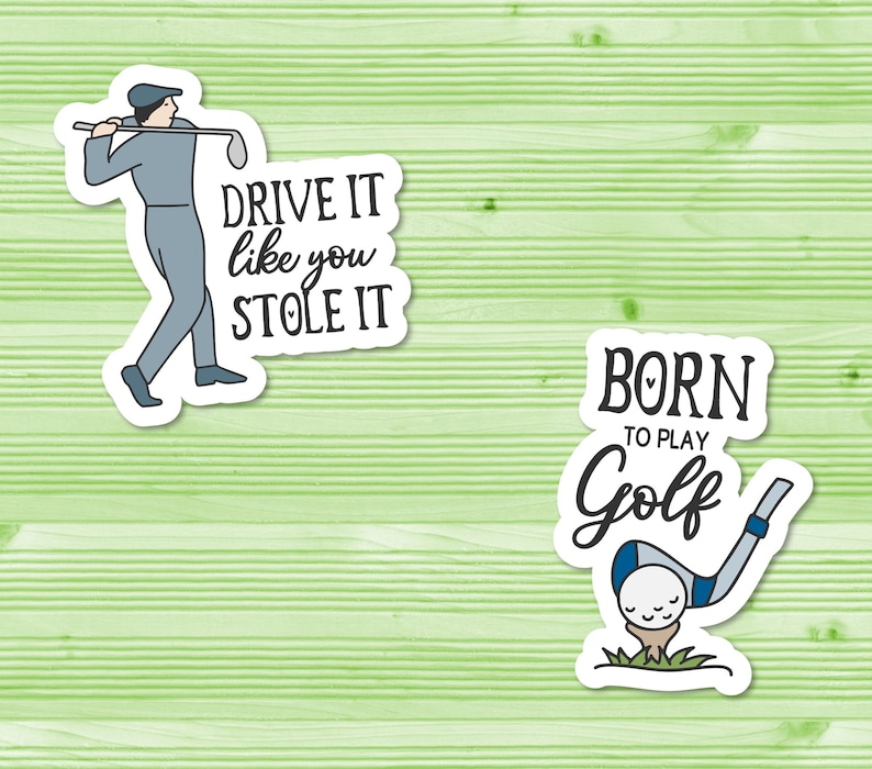 Golf Themed Stickers | Laminated Stickers | Weatherproof Stickers ...
