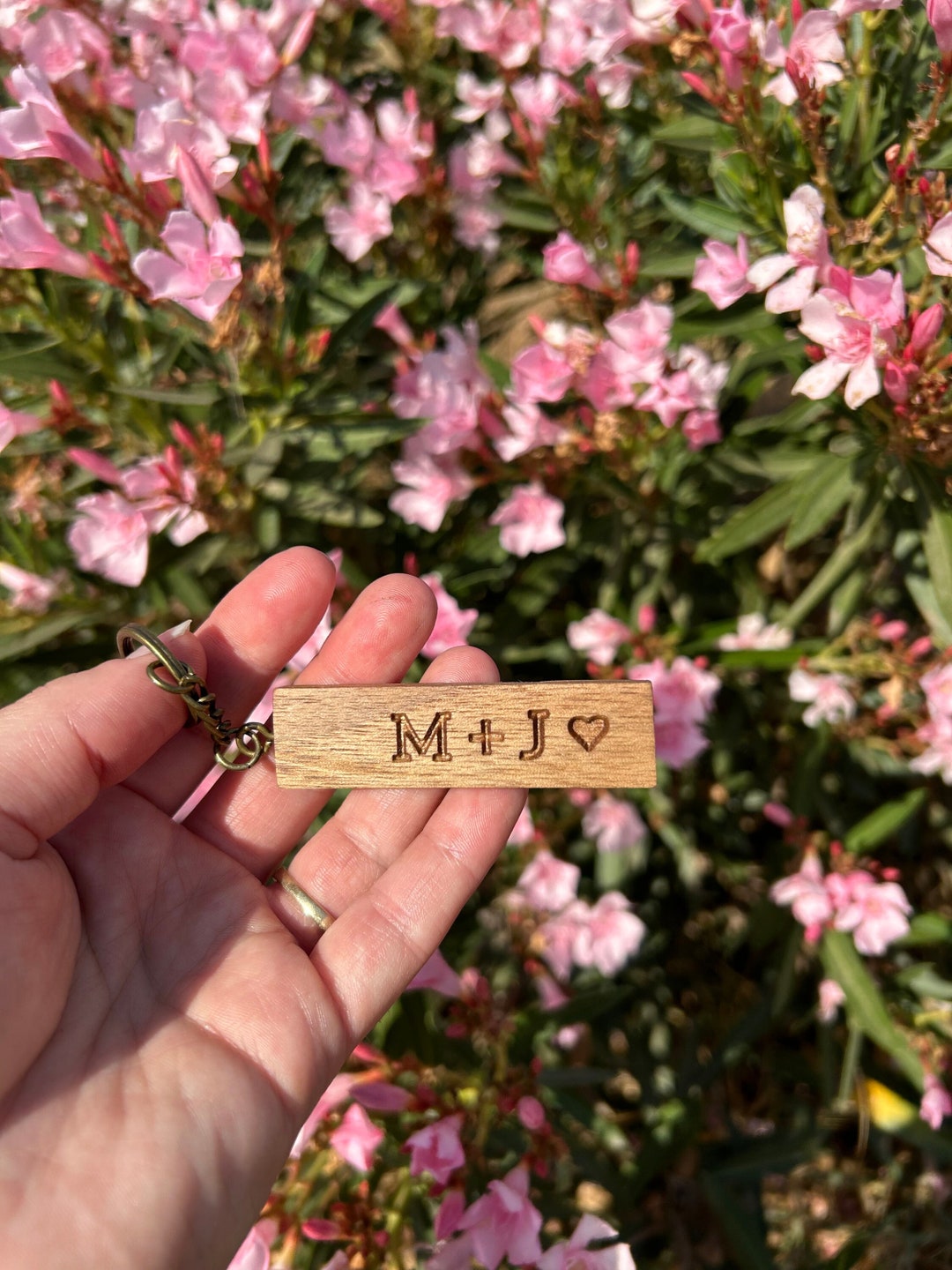 Wood Engraved Key Chain Anniversary Wedding Gift - Etsy