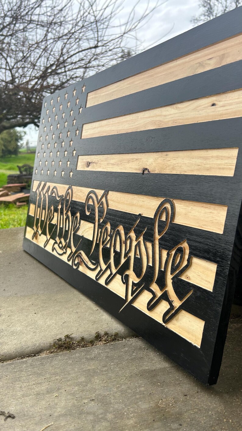 We the People American Flag Sign, American Flag Sign , Patriotic Sign ...