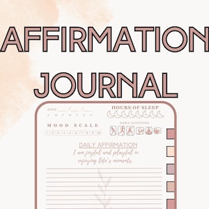 Digital Daily Minimalist Affirmation Journal for Women. Includes Shadow ...