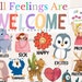 All Feelings Are Welcome Poster, Calm Corner Print, Emotions Chart ...