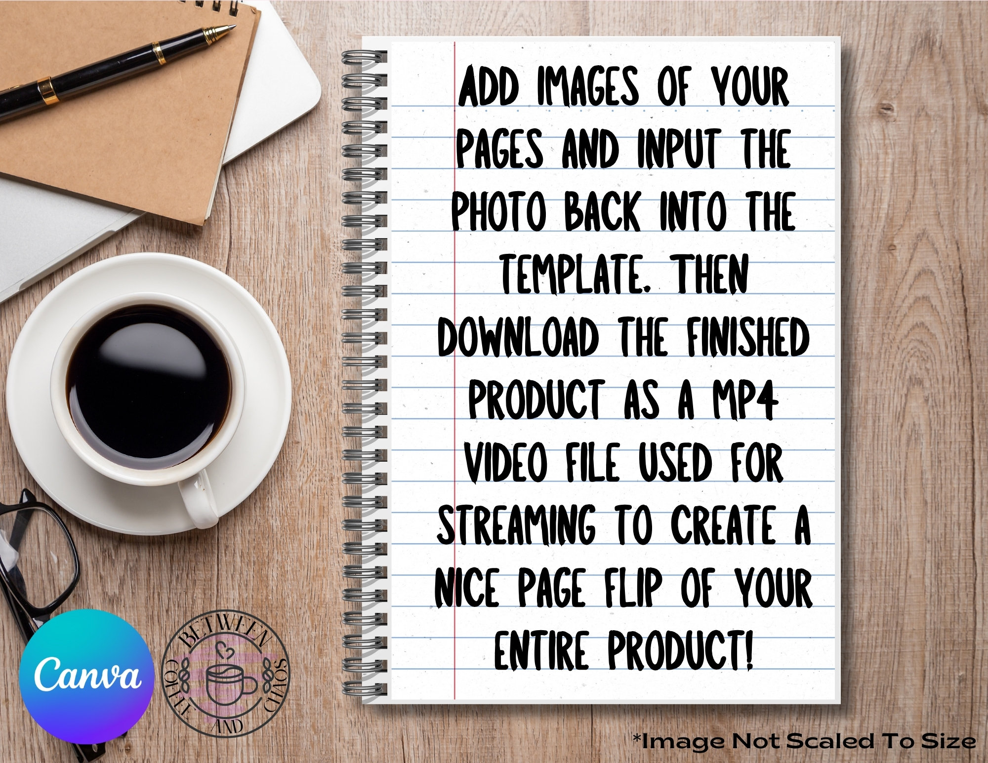 Spiral Bound Video Mockup Template: Page Turning Effect Creates a ...