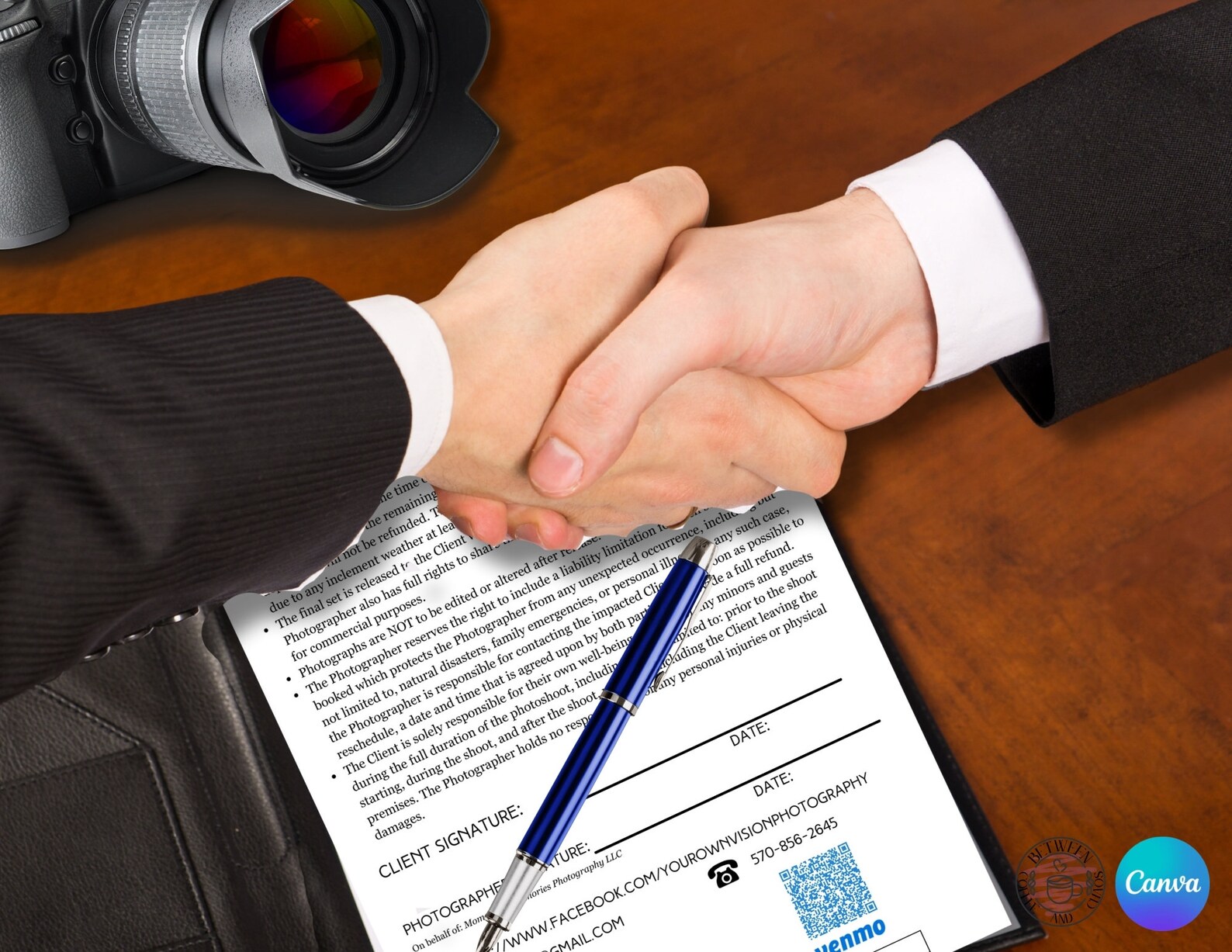 Photography Client Contract Template - Editable Client Agreement Canva ...