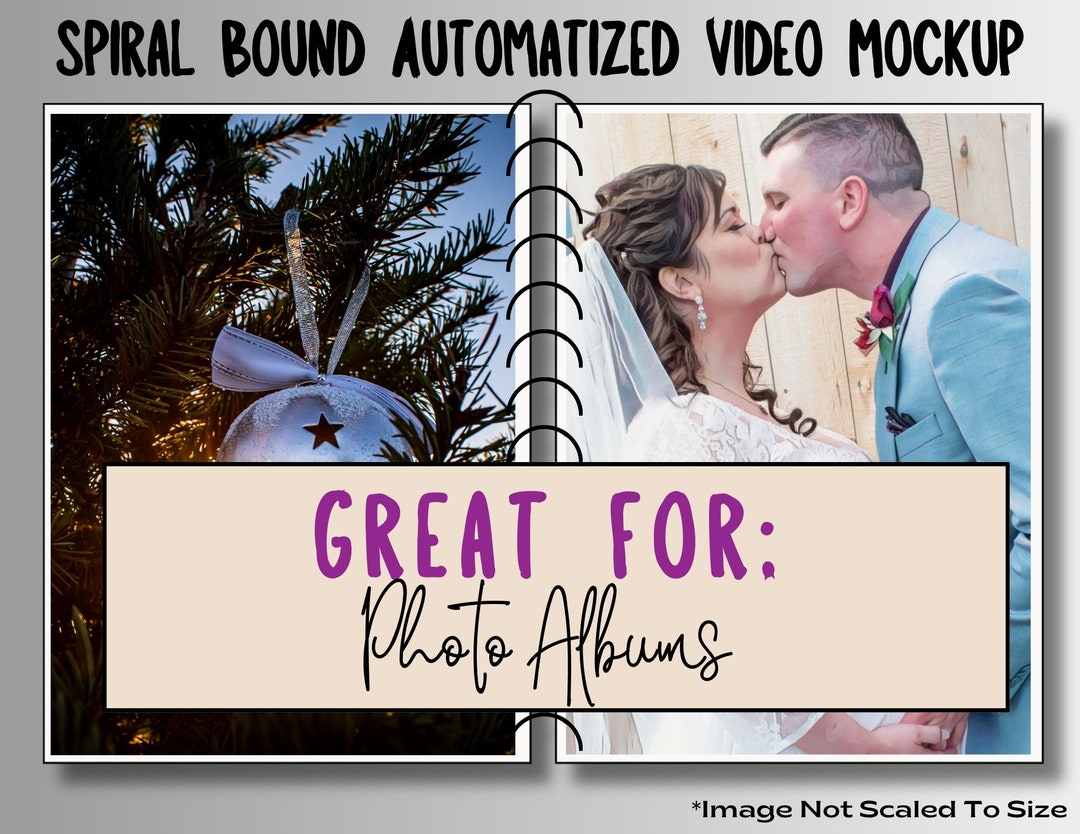 Spiral Bound Video Mockup Template: Page Turning Effect Creates a ...