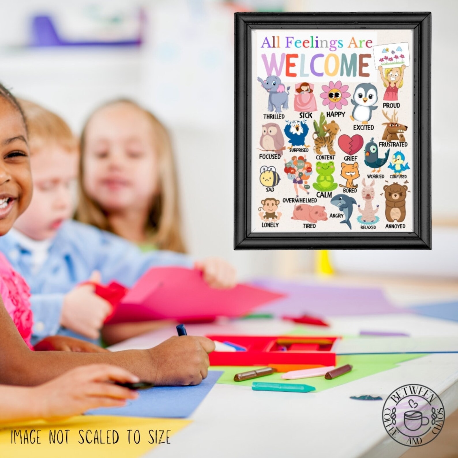All Feelings Are Welcome Poster, Calm Corner Print, Emotions Chart ...