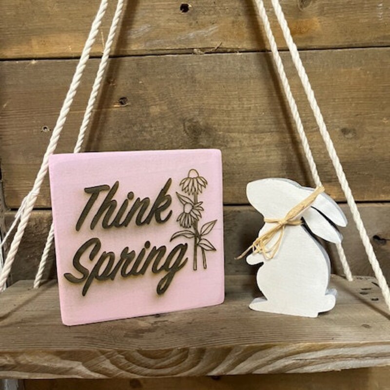 Think Spring Sign - Etsy