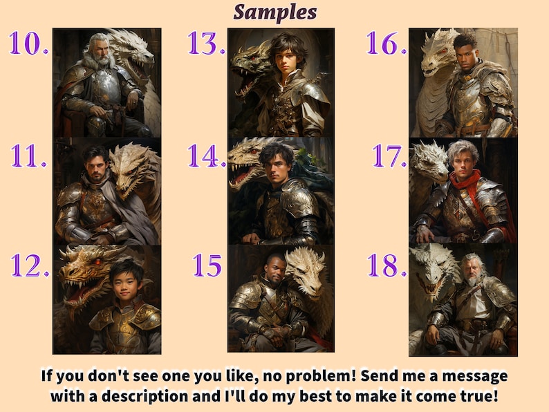 Custom Knights & Dragons Portraits Transform Memories With Dream Scene ...