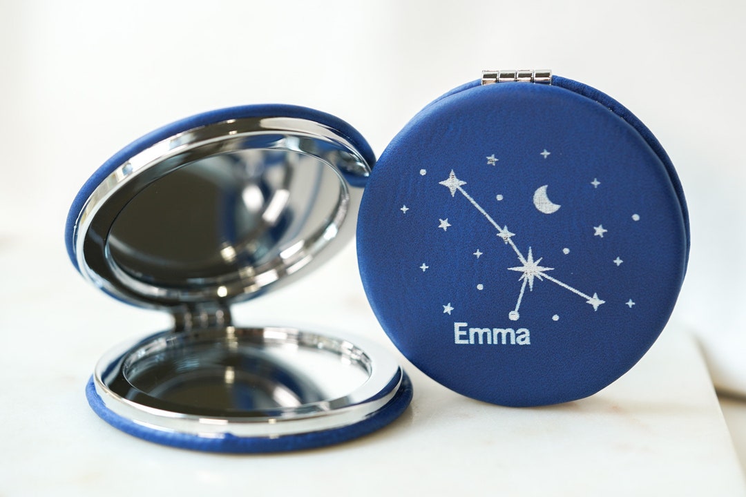 Personalized Compact Mirror, Small Round Mirror, Makeup Mirror ...