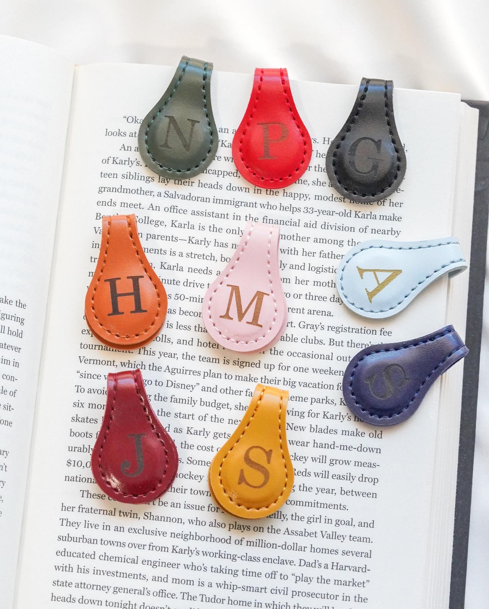 Personalized Leather Bookmark, Magnetic Bookmark, Book Accessories ...