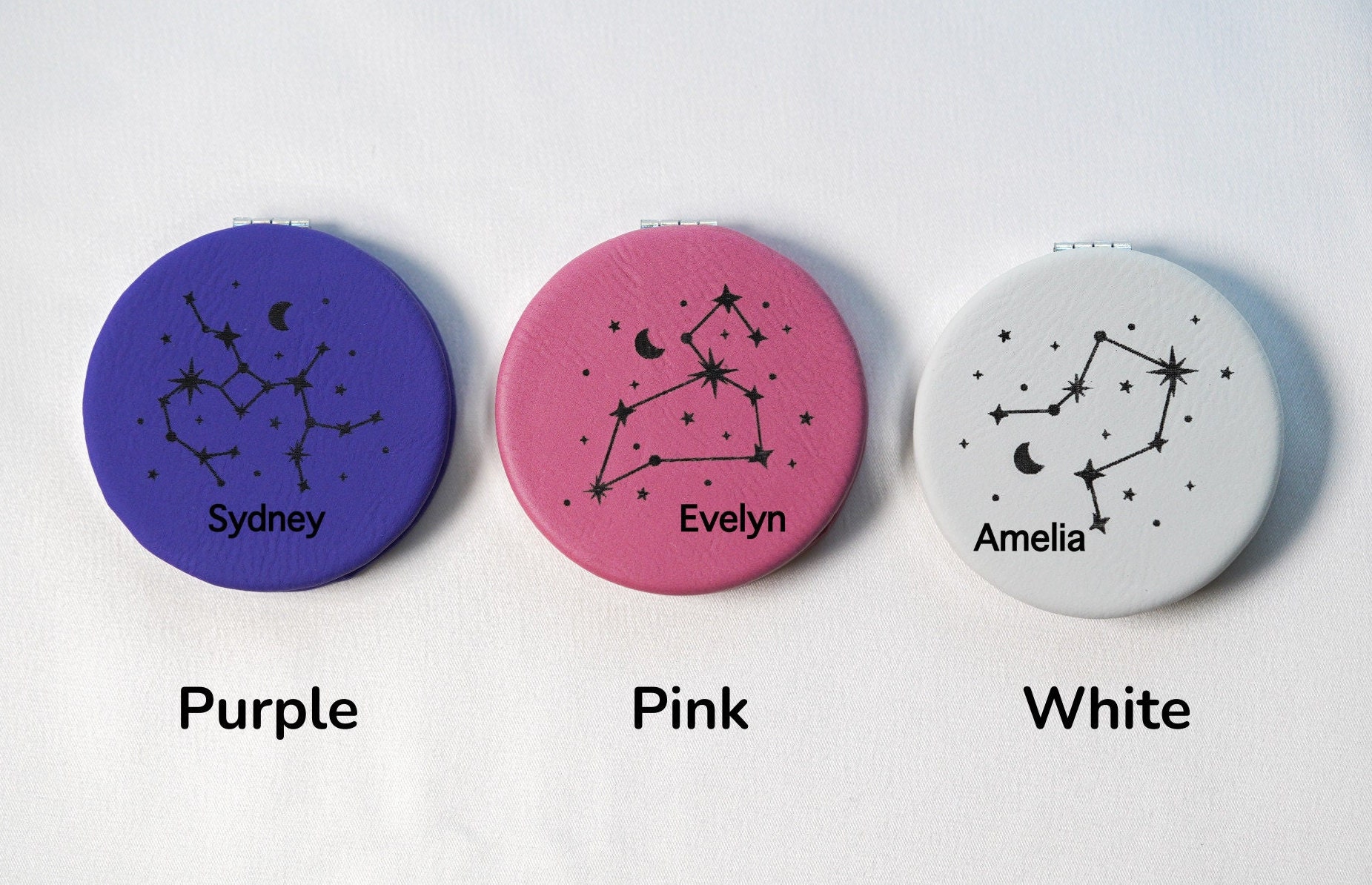Personalized Compact Mirror, Small Round Mirror, Makeup Mirror ...
